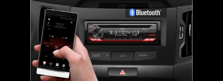 Köp JVC KD-T822BT, bilstereo med Bluetooth, CD-spelare, AUX och USB, hos BRL!